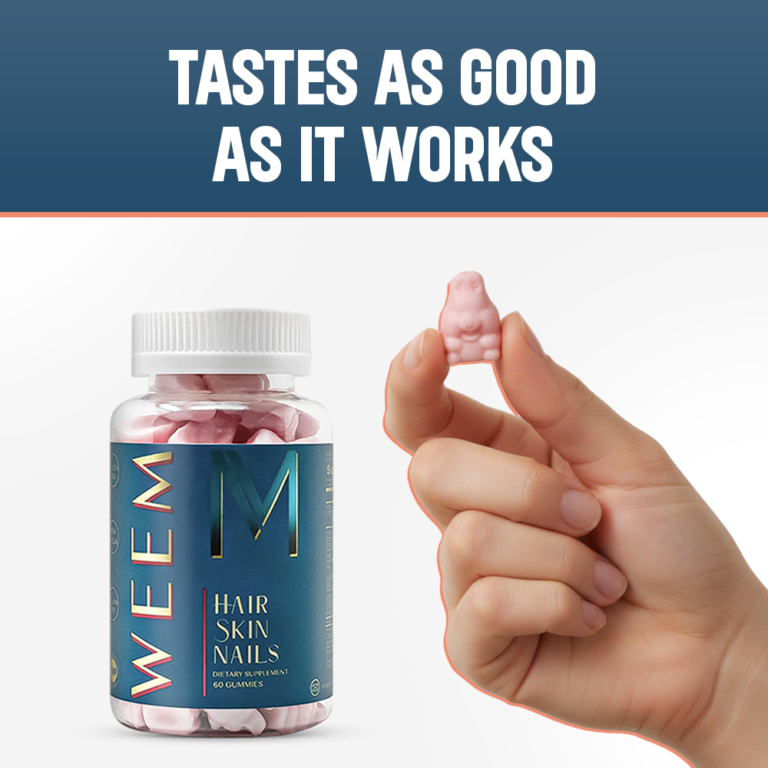WEEM Hair Skin Nail Vitamin Gummies with Biotin